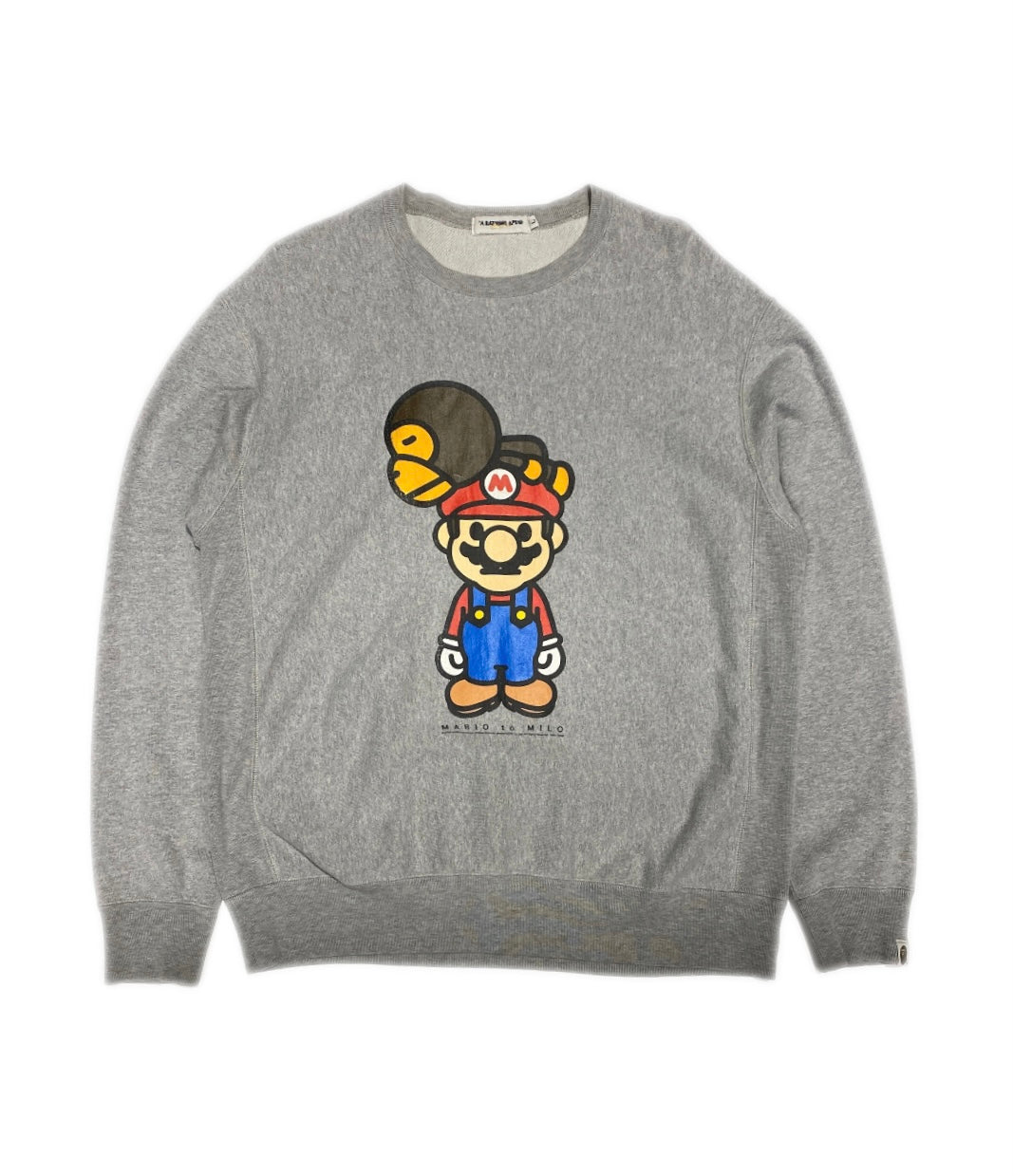 BAPE OG Milo x Mario Grey Crewneck – VV department